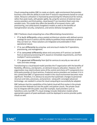 EMC IT's Journey to the Private Cloud: A Practitioner's Guide | PDF