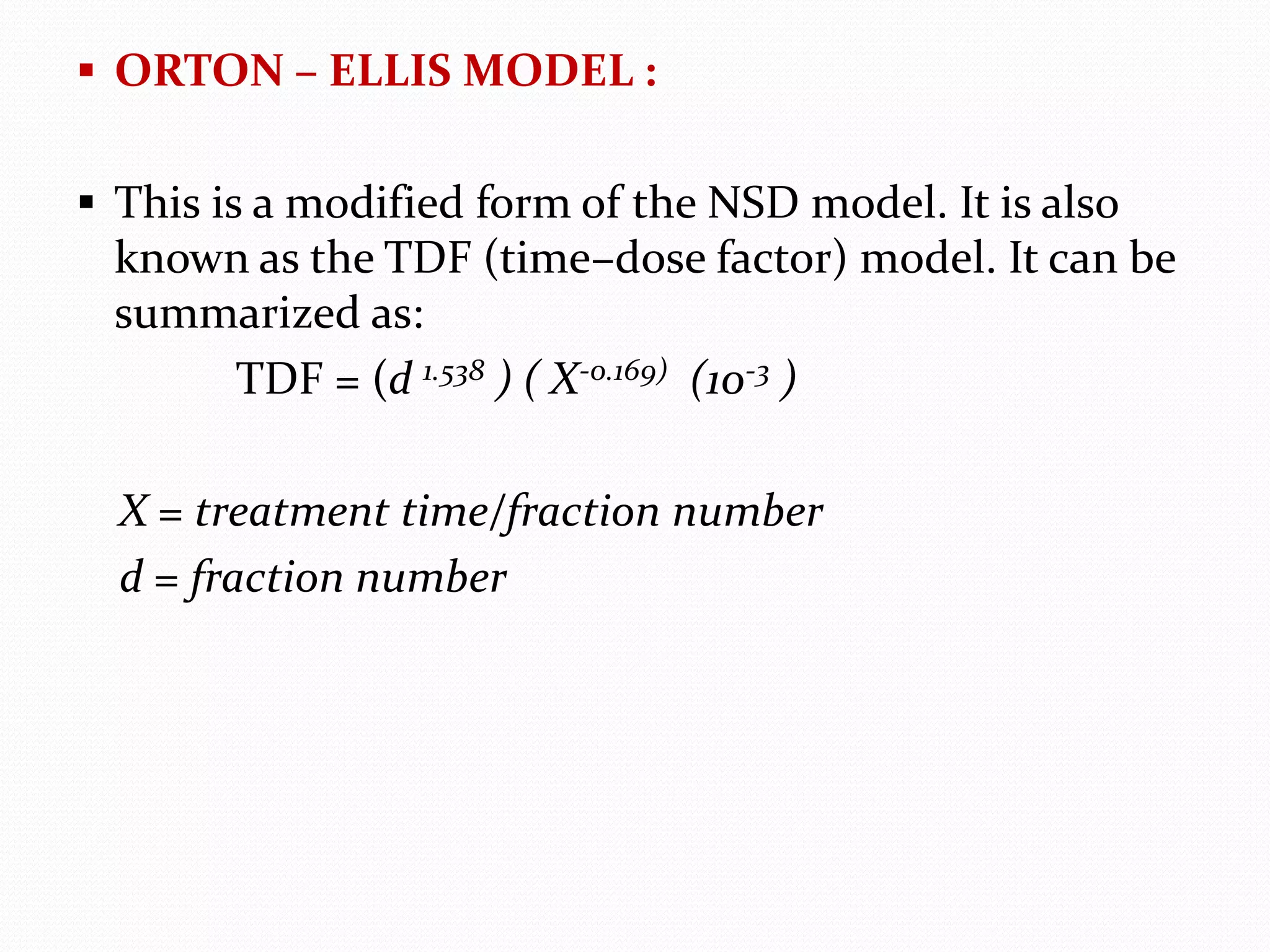 Linear quadratic model ppt | PPTX