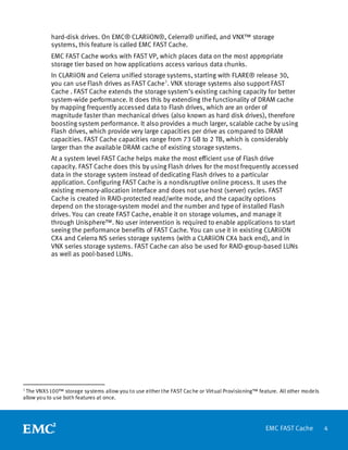 EMC FAST Cache | PDF