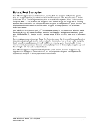 EMC Symmetrix Data at Rest Encryption - Detailed Review | PDF