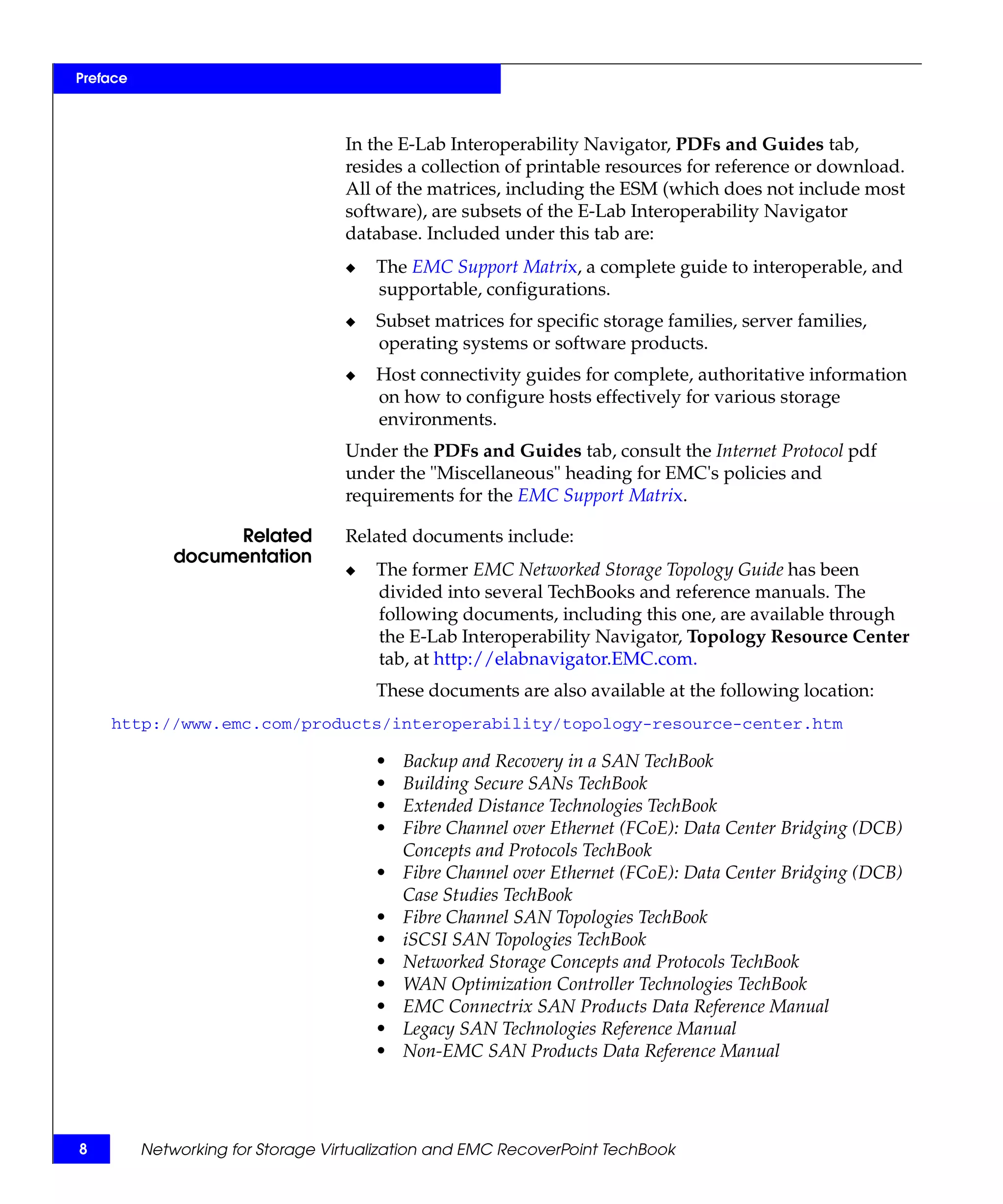 Networking for Storage Virtualization and EMC RecoverPoint TechBook | PDF