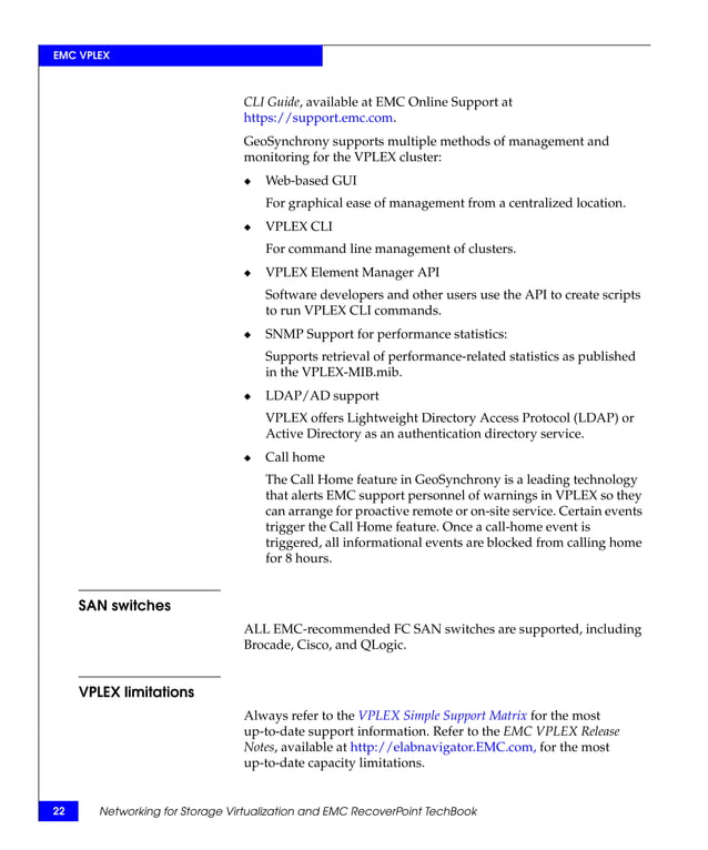 Networking for Storage Virtualization and EMC RecoverPoint TechBook | PDF