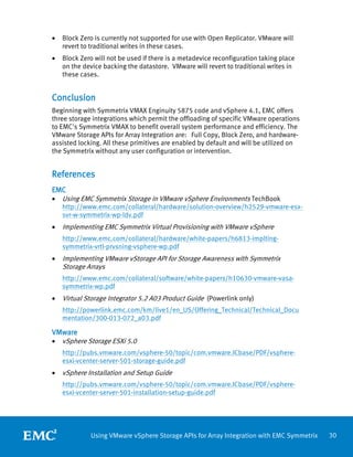 White Paper: Using VMware Storage APIs for Array Integration with EMC Symmetrix | PDF