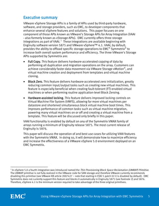 White Paper: Using VMware Storage APIs for Array Integration with EMC Symmetrix | PDF