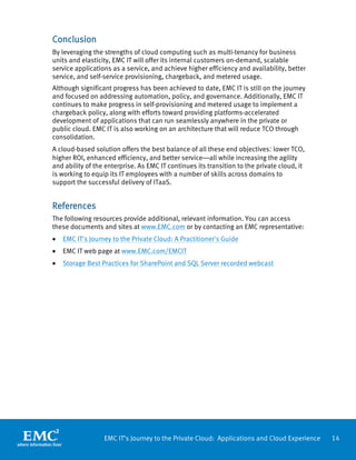 EMC IT's Journey to Cloud : IT-AS-A-SERVICE APPLICATIONS & CLOUD ...