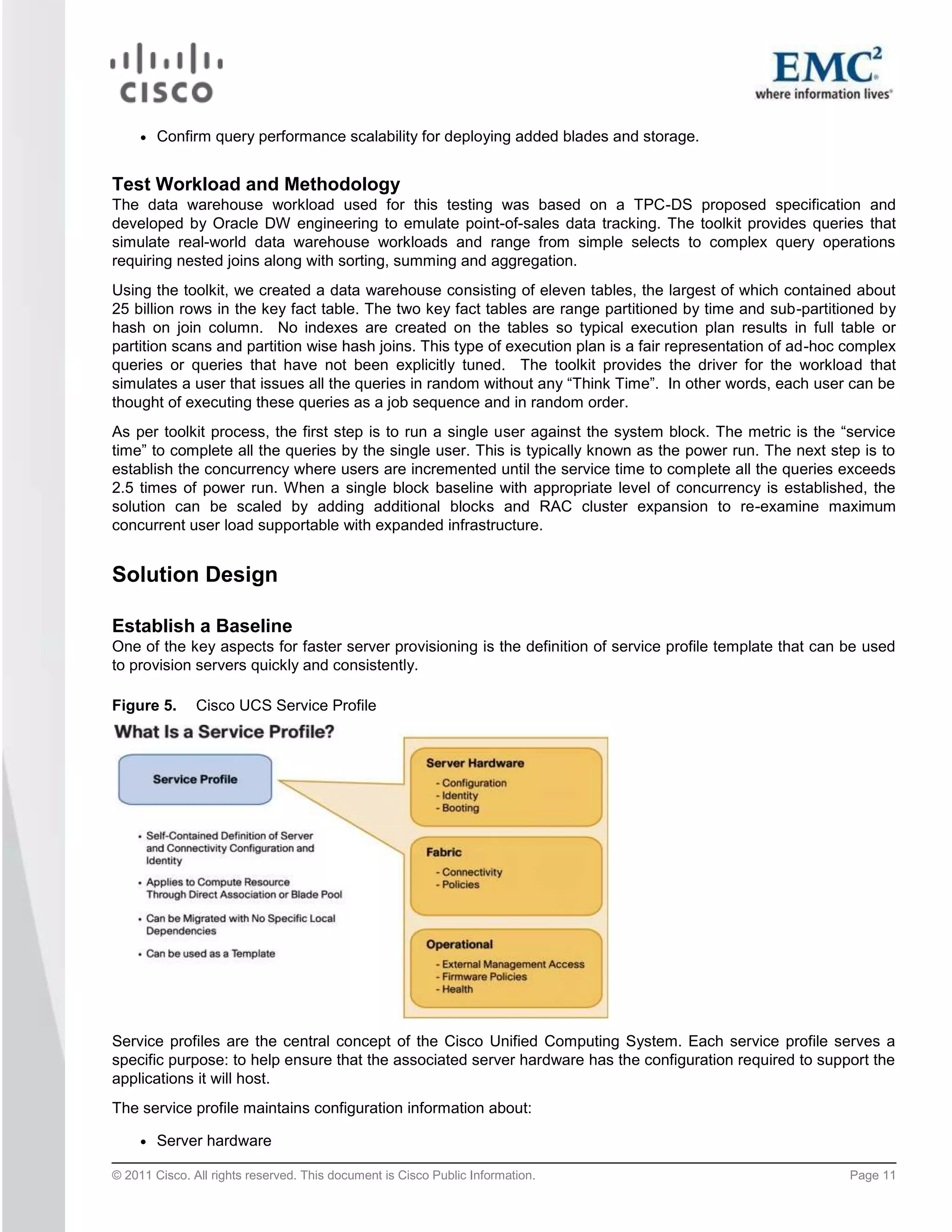 Data Warehouse Scalability Using Cisco Unified Computing System and Oracle Real Application ...
