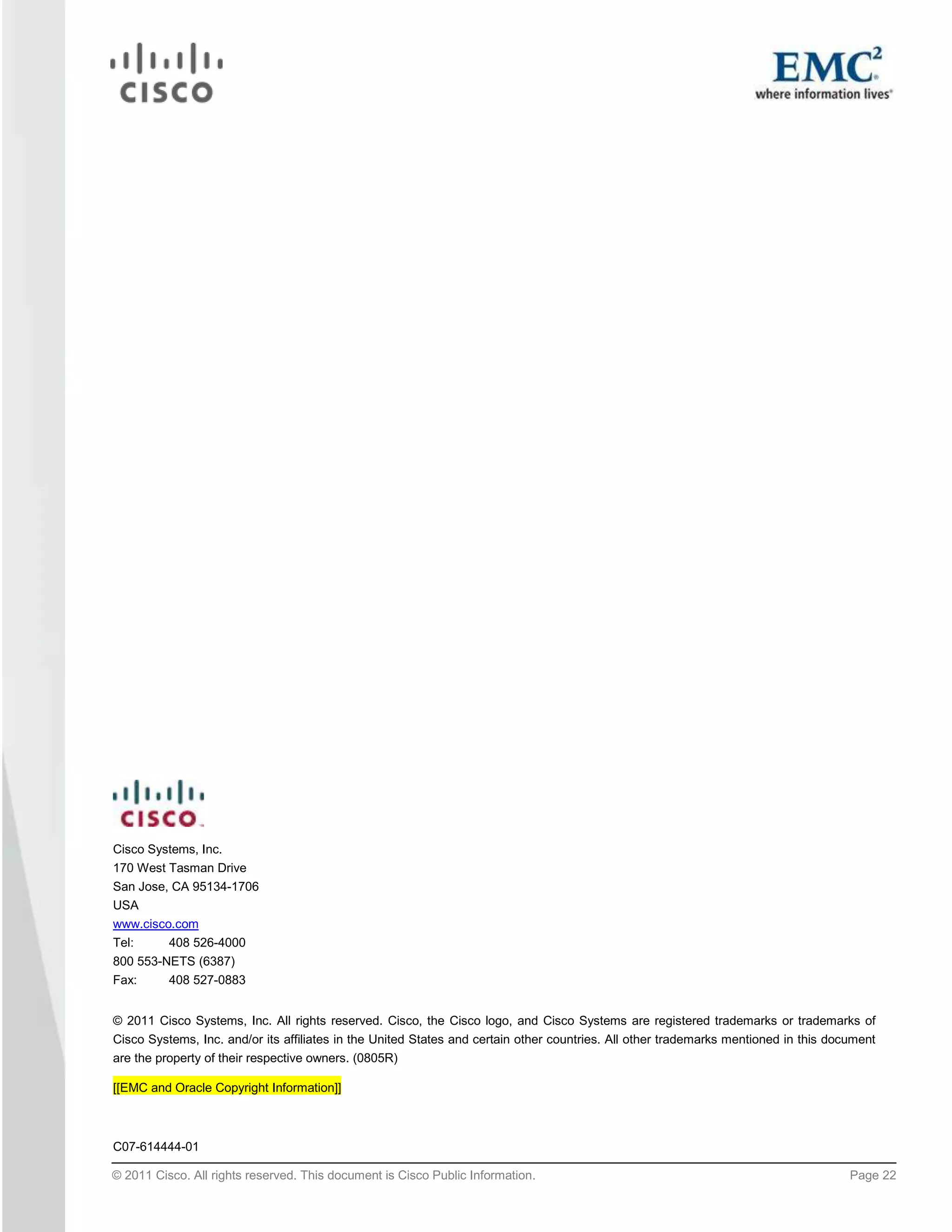 Data Warehouse Scalability Using Cisco Unified Computing System and Oracle Real Application ...