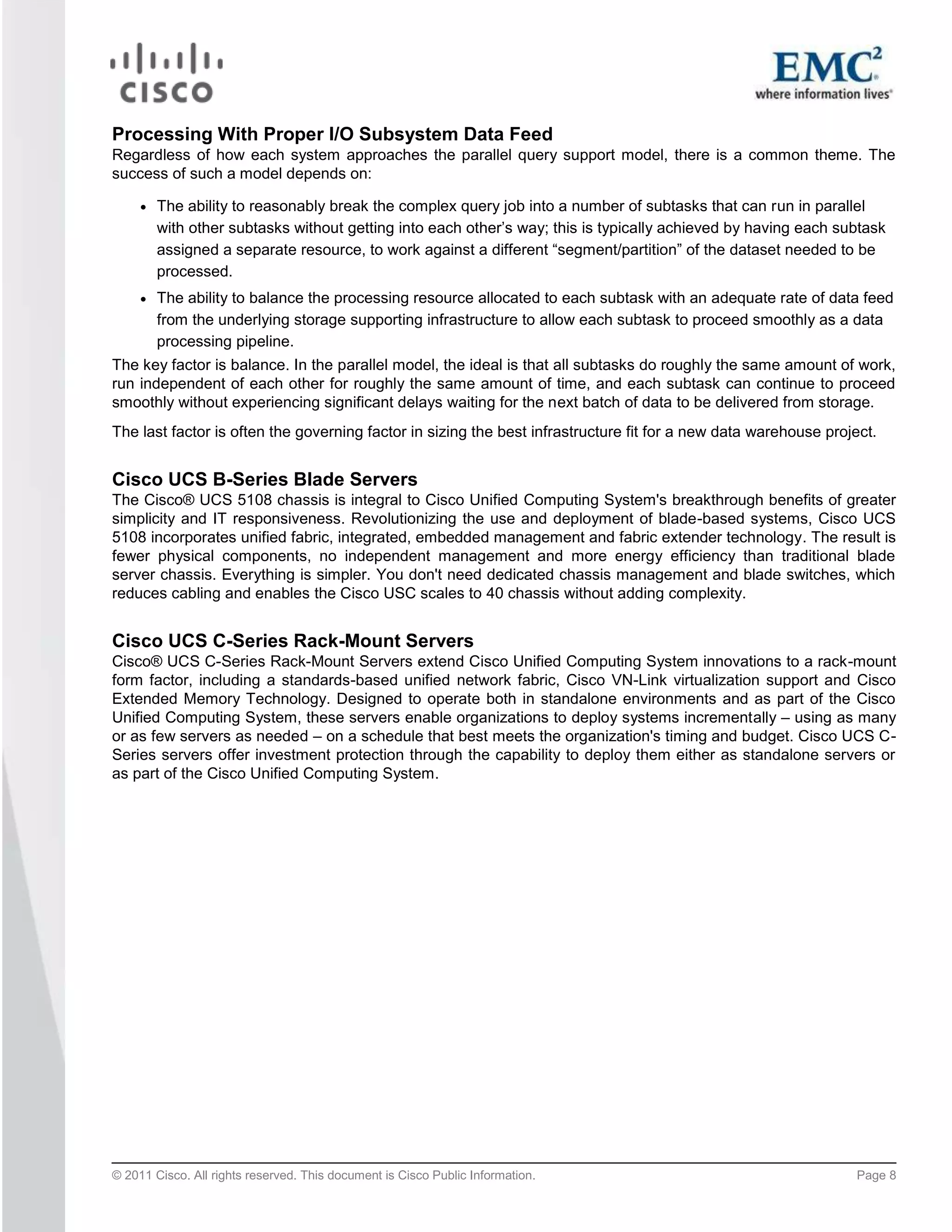 Data Warehouse Scalability Using Cisco Unified Computing System and Oracle Real Application ...