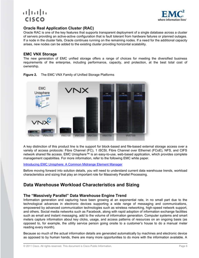 Data Warehouse Scalability Using Cisco Unified Computing System and Oracle Real Application ...