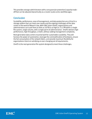 White Paper: EMC Isilon OneFS Operating System | PDF