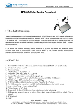 H820 datasheet eng | PDF