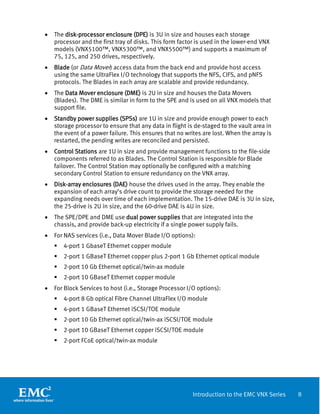 Introduction to the EMC VNX Series VNX5100, VNX5300, VNX5500, VNX5700 ...