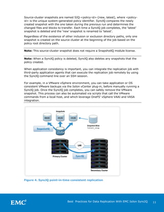 White Paper: Best Practices for Data Replication with EMC Isilon SyncIQ | PDF