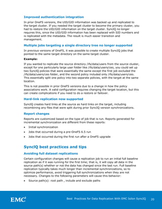 White Paper: Best Practices for Data Replication with EMC Isilon SyncIQ ...