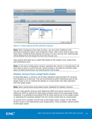 White Paper: Best Practices for Data Replication with EMC Isilon SyncIQ ...