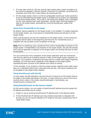 White Paper: Best Practices for Data Replication with EMC Isilon SyncIQ | PDF