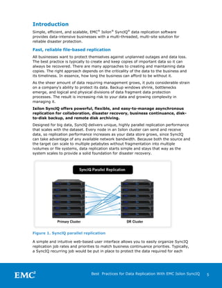 White Paper: Best Practices for Data Replication with EMC Isilon SyncIQ | PDF