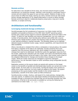 White Paper: Best Practices for Data Replication with EMC Isilon SyncIQ ...