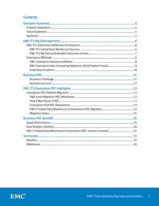 White Paper: EMC Greenplum Data Computing Appliance Enhances EMC IT's ...