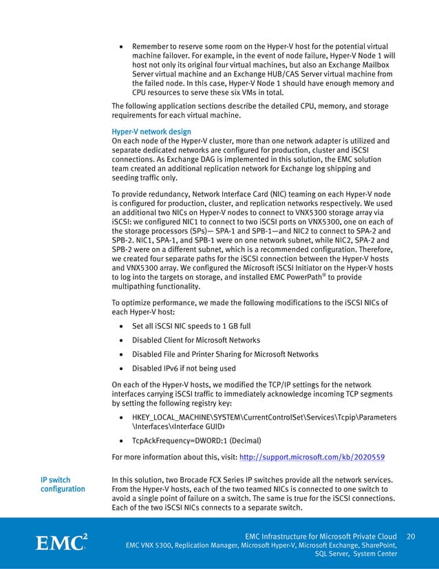 White Paper: EMC Infrastructure for Microsoft Private Cloud | PDF | Databases | Computer ...