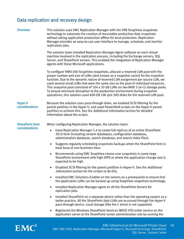 White Paper: EMC Infrastructure for Microsoft Private Cloud | PDF | Databases | Computer ...