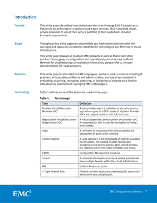 White Paper: EMC Compute-as-a-Service | PDF