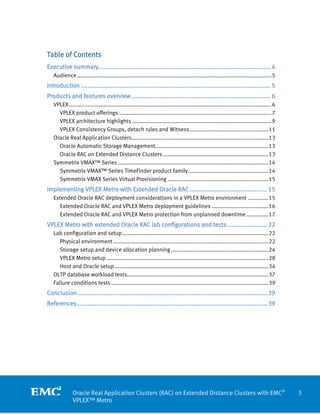 Whitepaper : Oracle Real Application Clusters (RAC) on Extended Distance Clusters with EMC VPLEX ...
