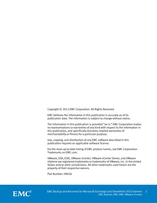 White Paper: EMC Backup and Recovery for Microsoft Exchange and ...