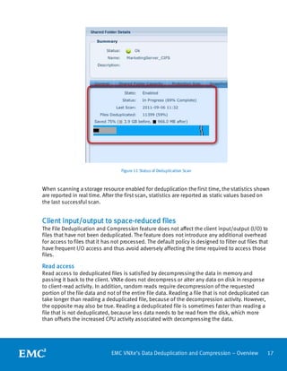 White Paper: EMC VNXe File Deduplication and Compression | PDF