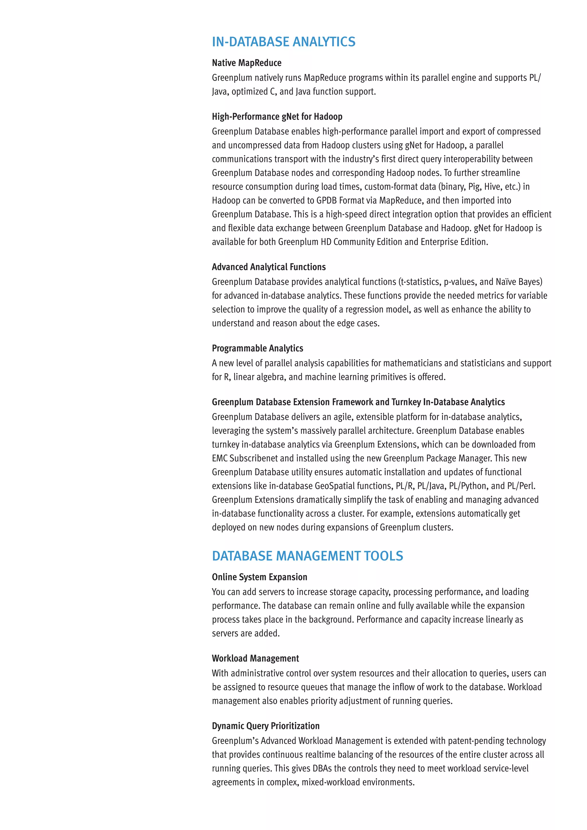 EMC Greenplum Database version 4.2 | PDF