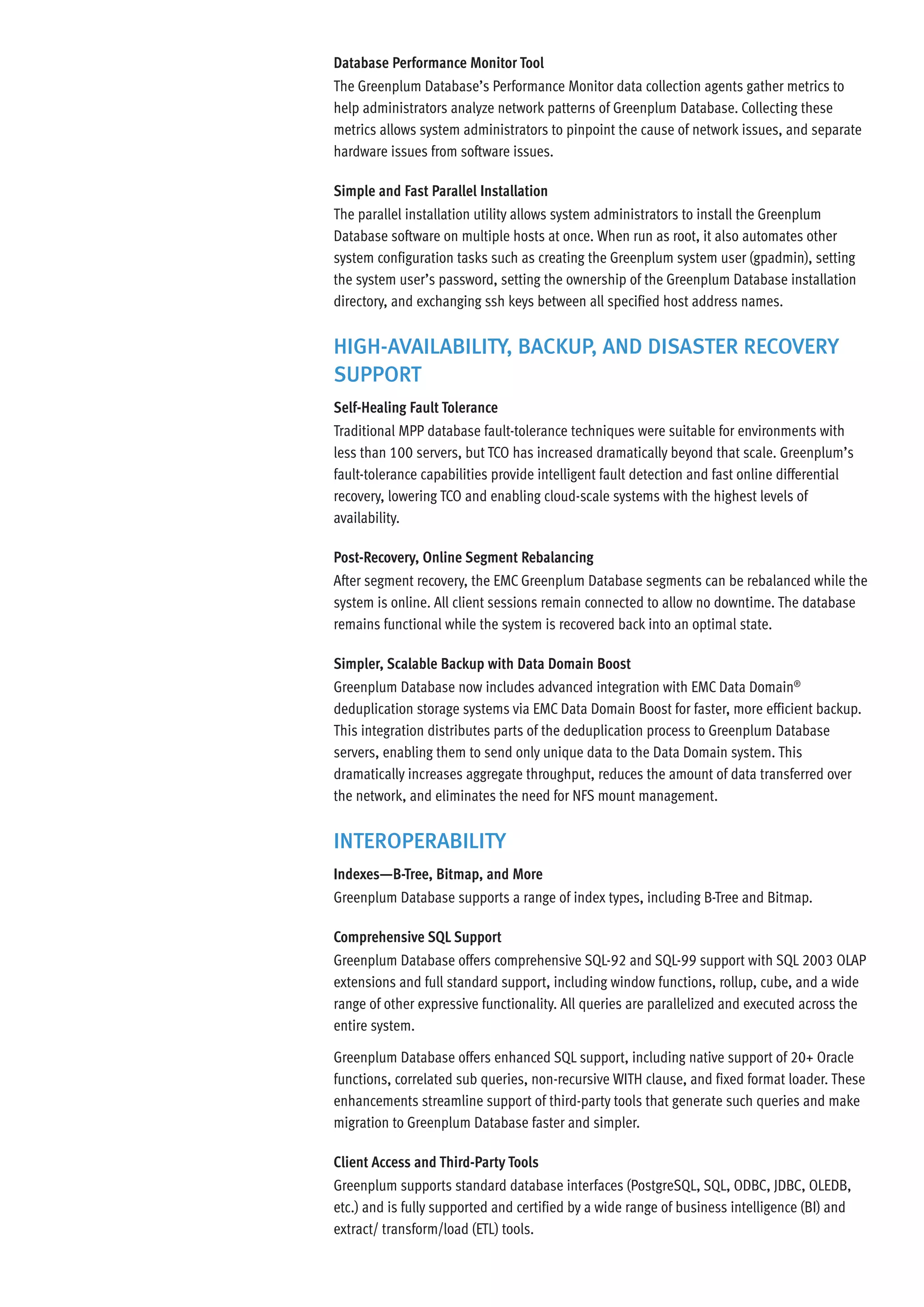 EMC Greenplum Database version 4.2 | PDF