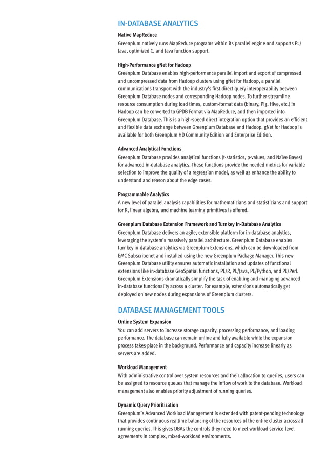 EMC Greenplum Database version 4.2 | PDF | Databases | Computer Software and Applications