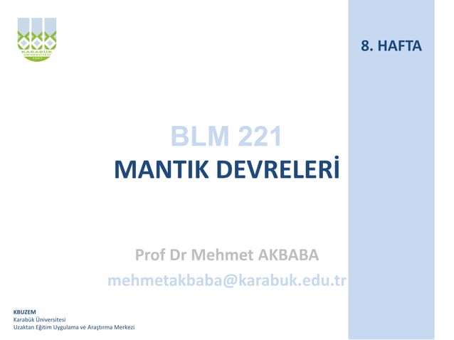 H8 blm221 multiplexer-decoder-bellekler | PPT
