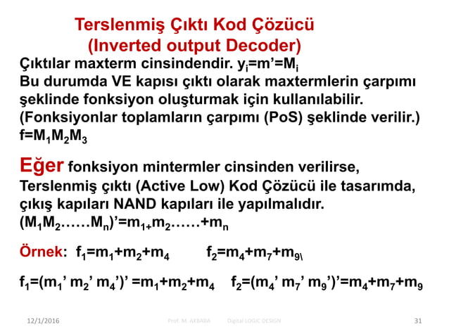 H8 blm221 multiplexer-decoder-bellekler | PPT