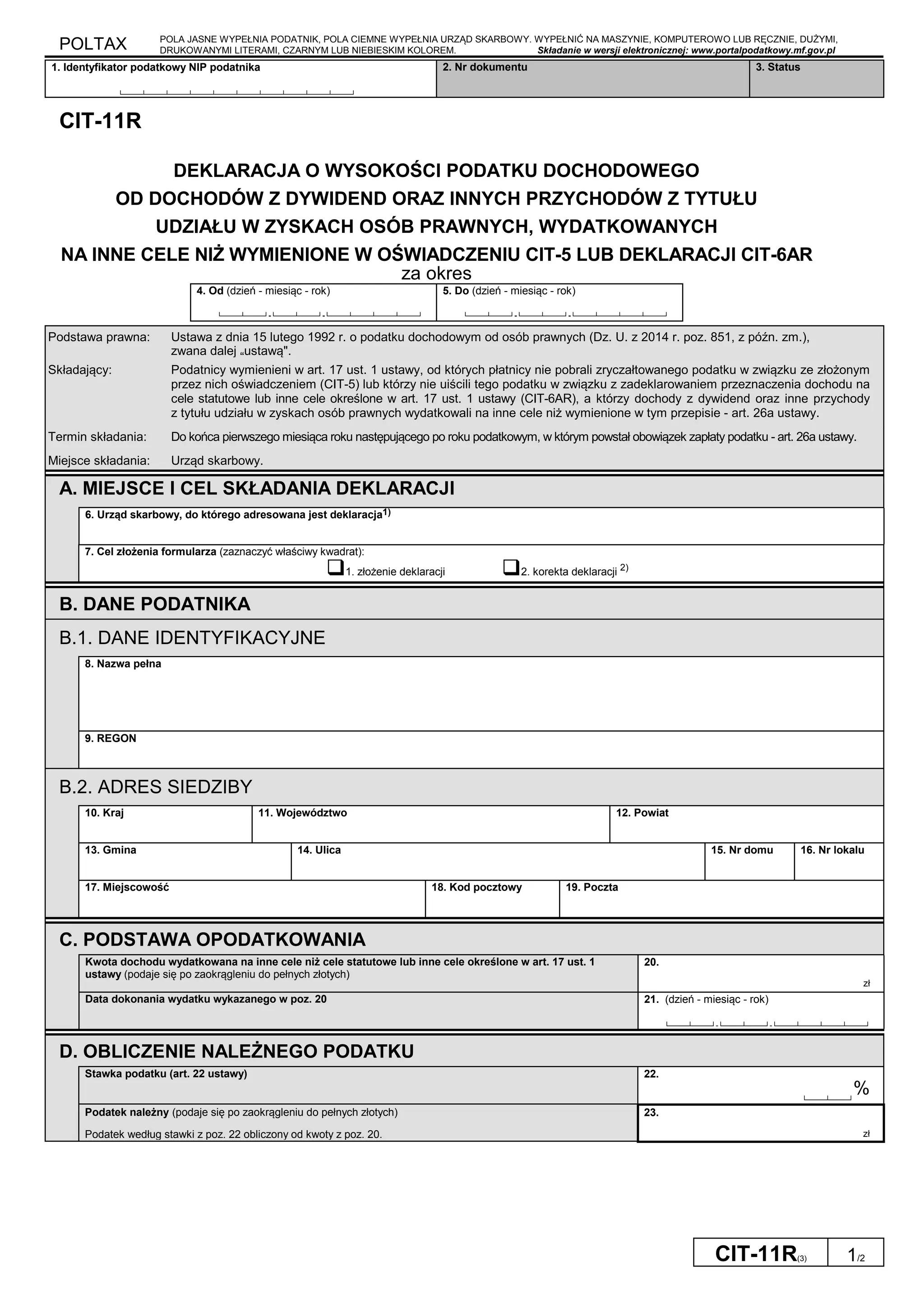 Form cit-11 rw3 | PDF