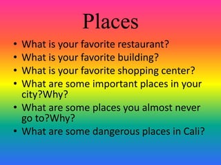 Going places - vocabulary about common places.ESL