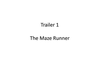 Dystopian Trailer Analysis // The Maze Runner & Children Of Men | PPT