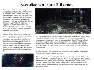 Dystopian Trailer Analysis // The Maze Runner & Children Of Men | PPTX