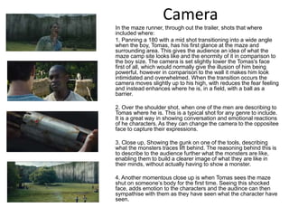 Dystopian Trailer Analysis // The Maze Runner & Children Of Men | PPTX