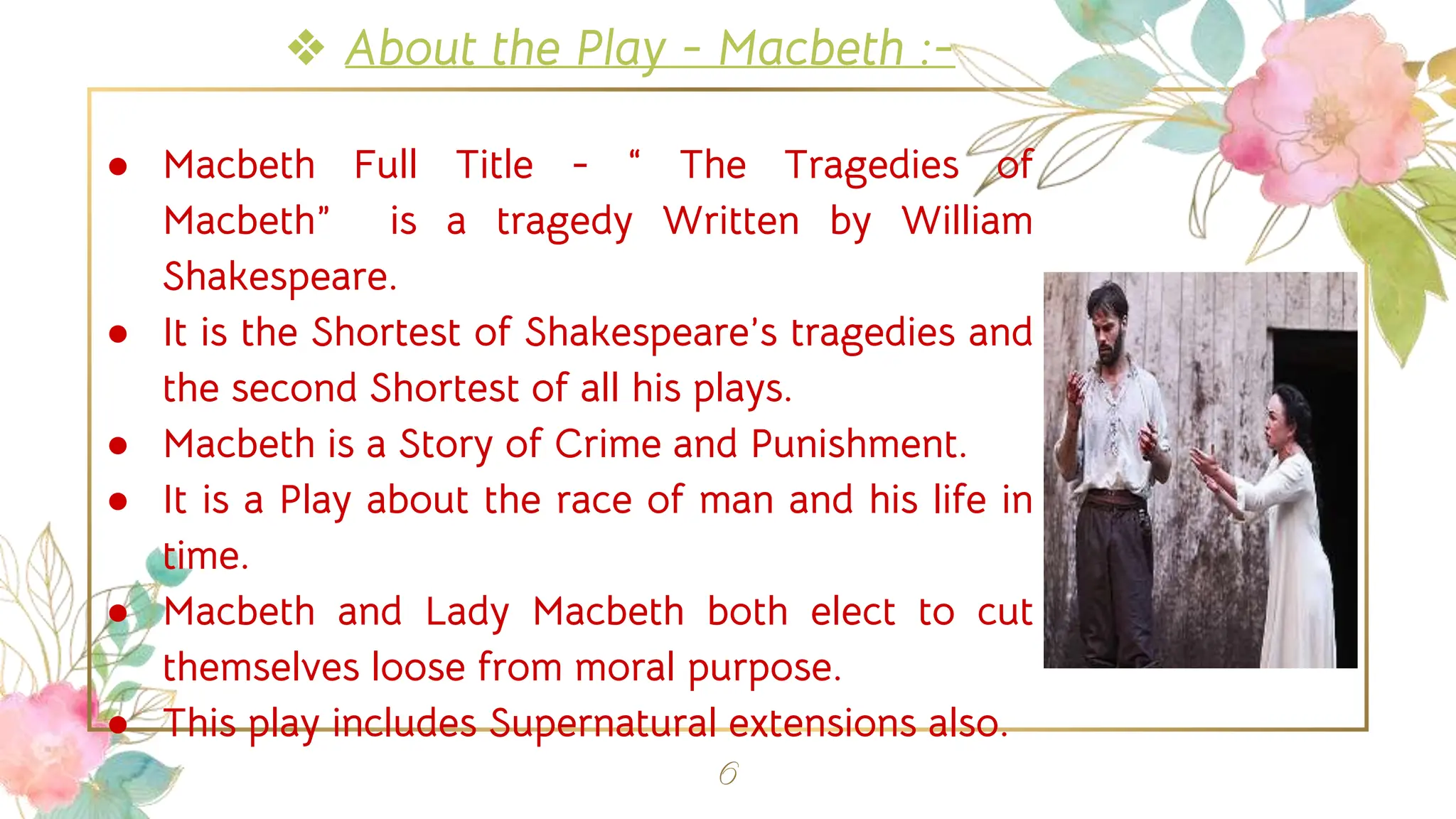Concept of Ambition in William Shakespeare's Play - 'Macbeth' | PPTX