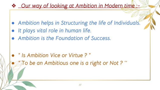 Concept of Ambition in William Shakespeare's Play - 'Macbeth' | PPTX