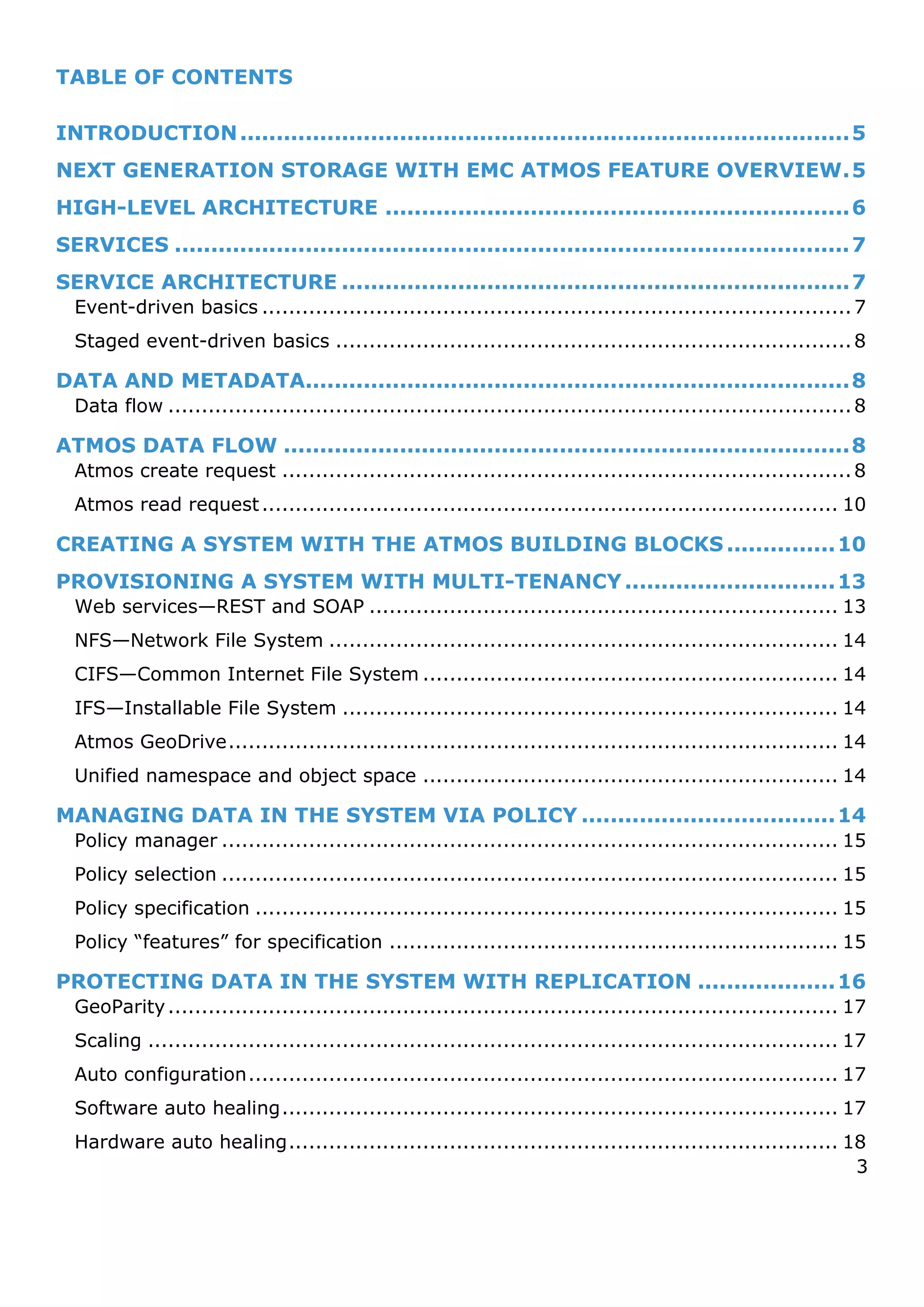EMC Atmos Cloud Storage Architecture | PDF