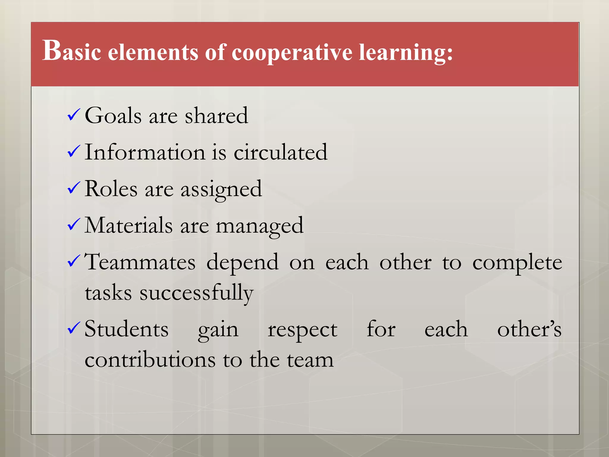 Cooperative and collaborative learning | PPTX