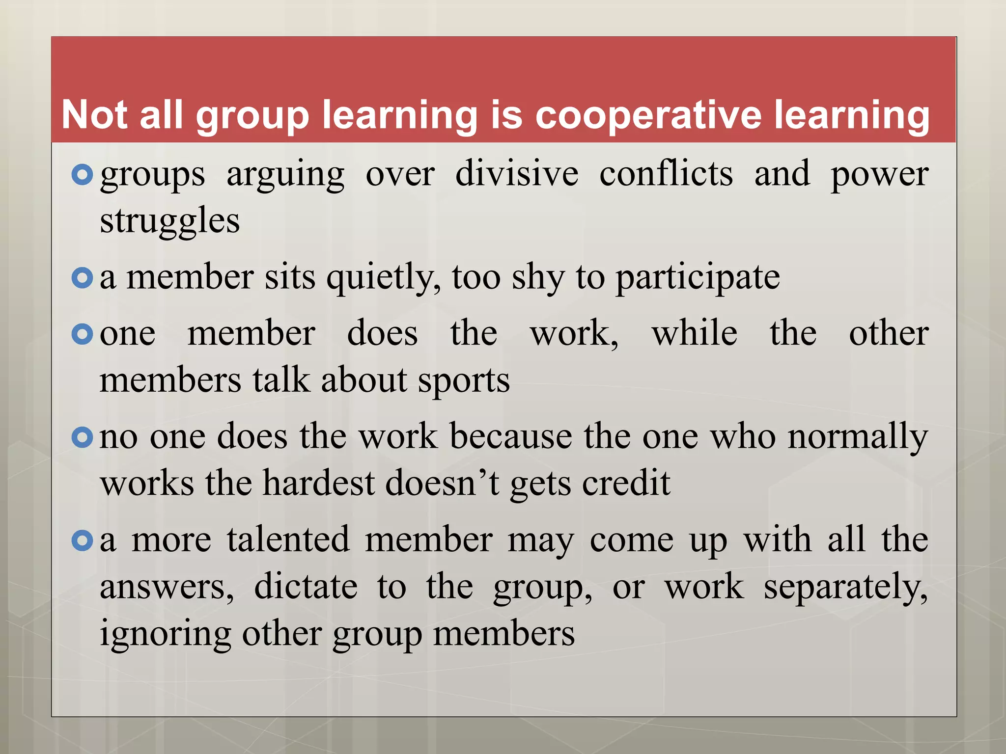Cooperative and collaborative learning | PPTX
