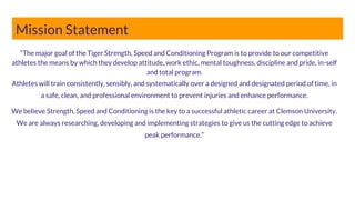 Clemson Strength & Conditioning | PPT