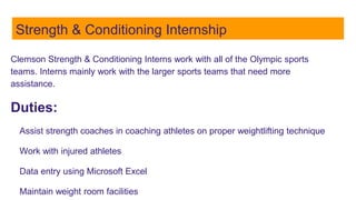 Clemson Strength & Conditioning | PPT