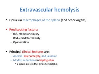 Normocytic normochromic anaemia Hemolytic anaemia | PPTX
