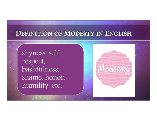 Modesty Examples