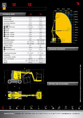 Plataforma articulada Haulotte Ha12 cj uk-bd | Gerpasa | PDF