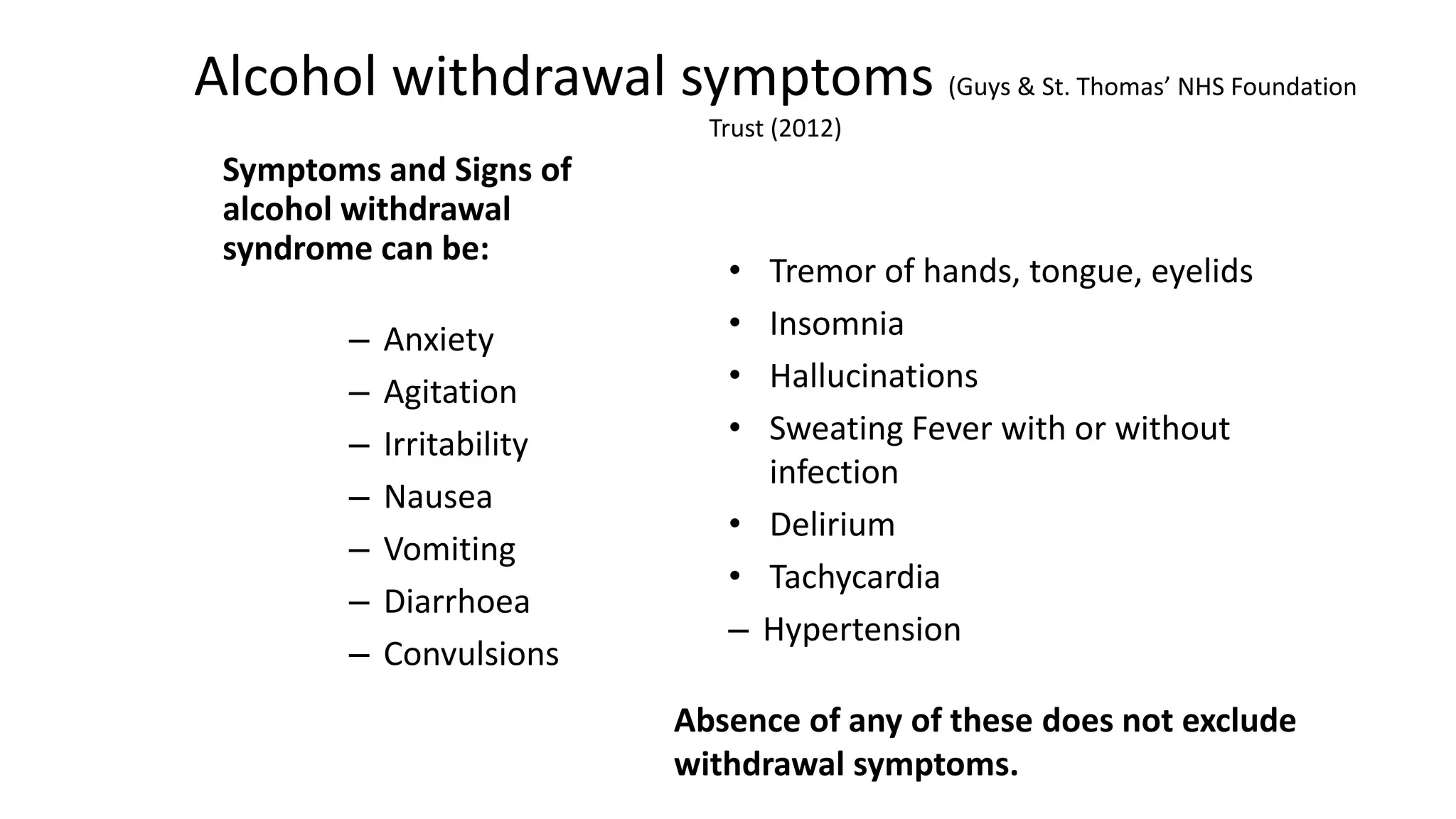 Alcohol withdrawal | PPTX